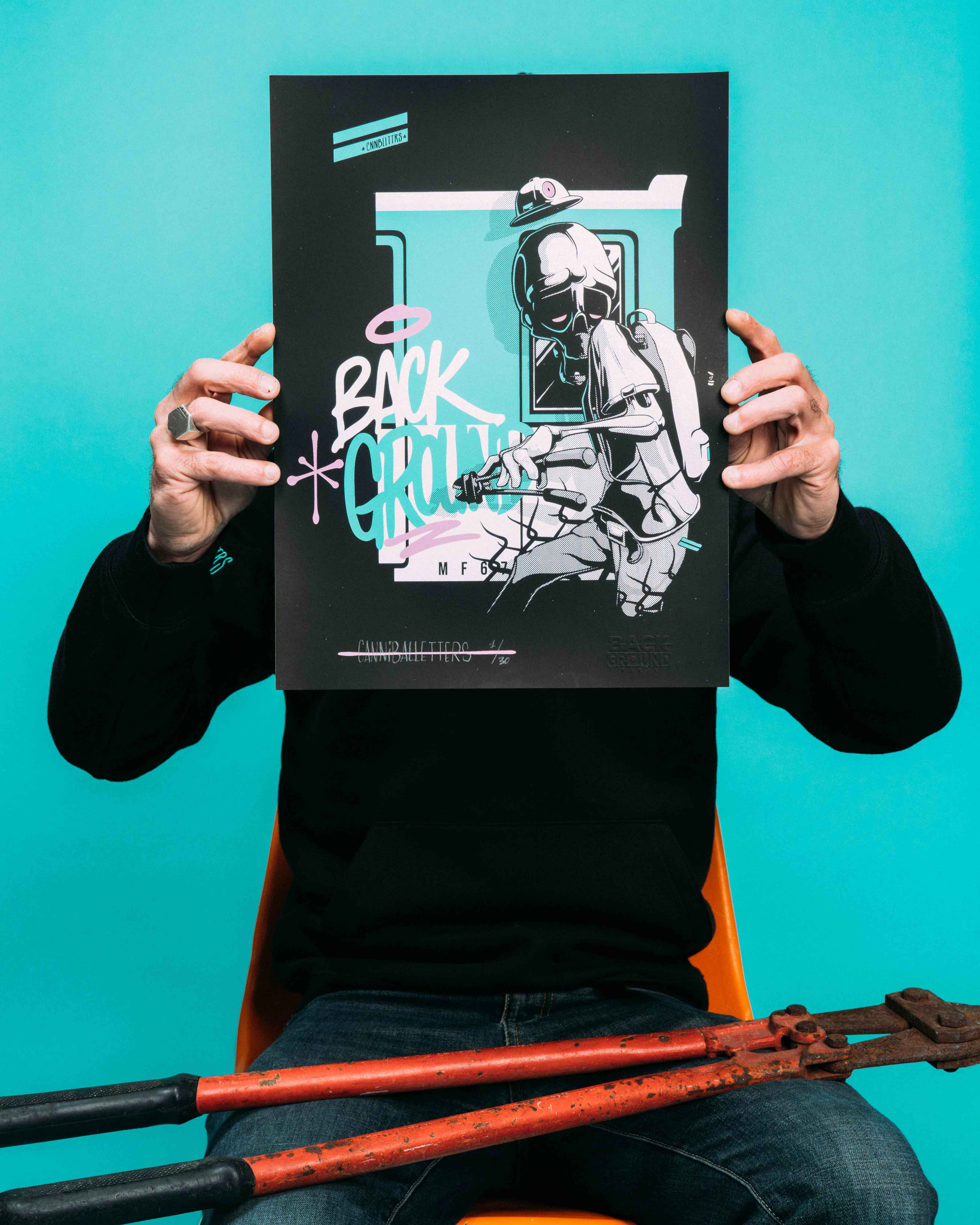 Sérigraphie Pack Cannibal Letters – Background Paris